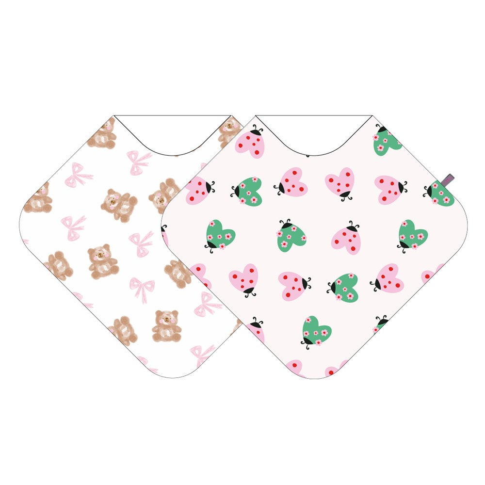 Microfibre baby hooded towels 2 packs - Teddy/Lady Bug – bobums
