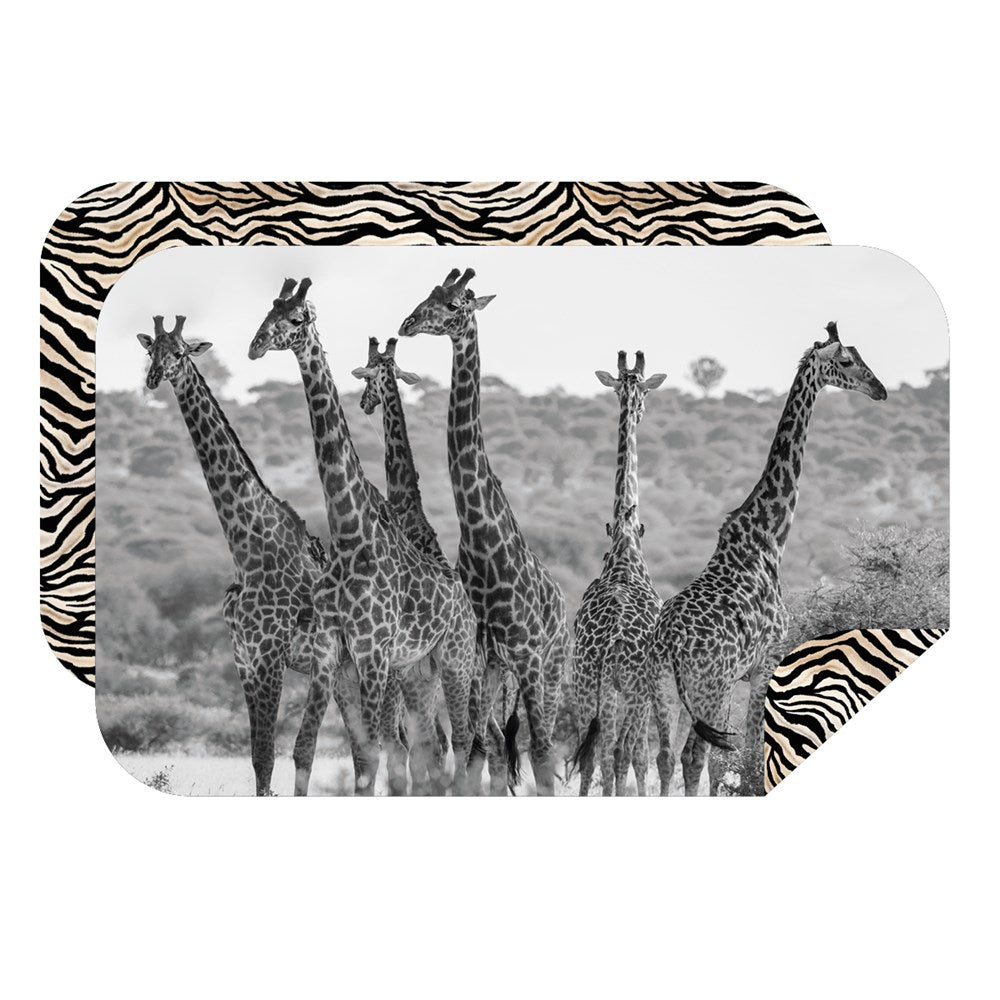 Microfibre XL Double Sided Printed Towel - Giraffe Family Africa – bobums